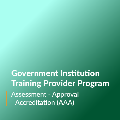 Government Institution Training Provider Program - Approval ...